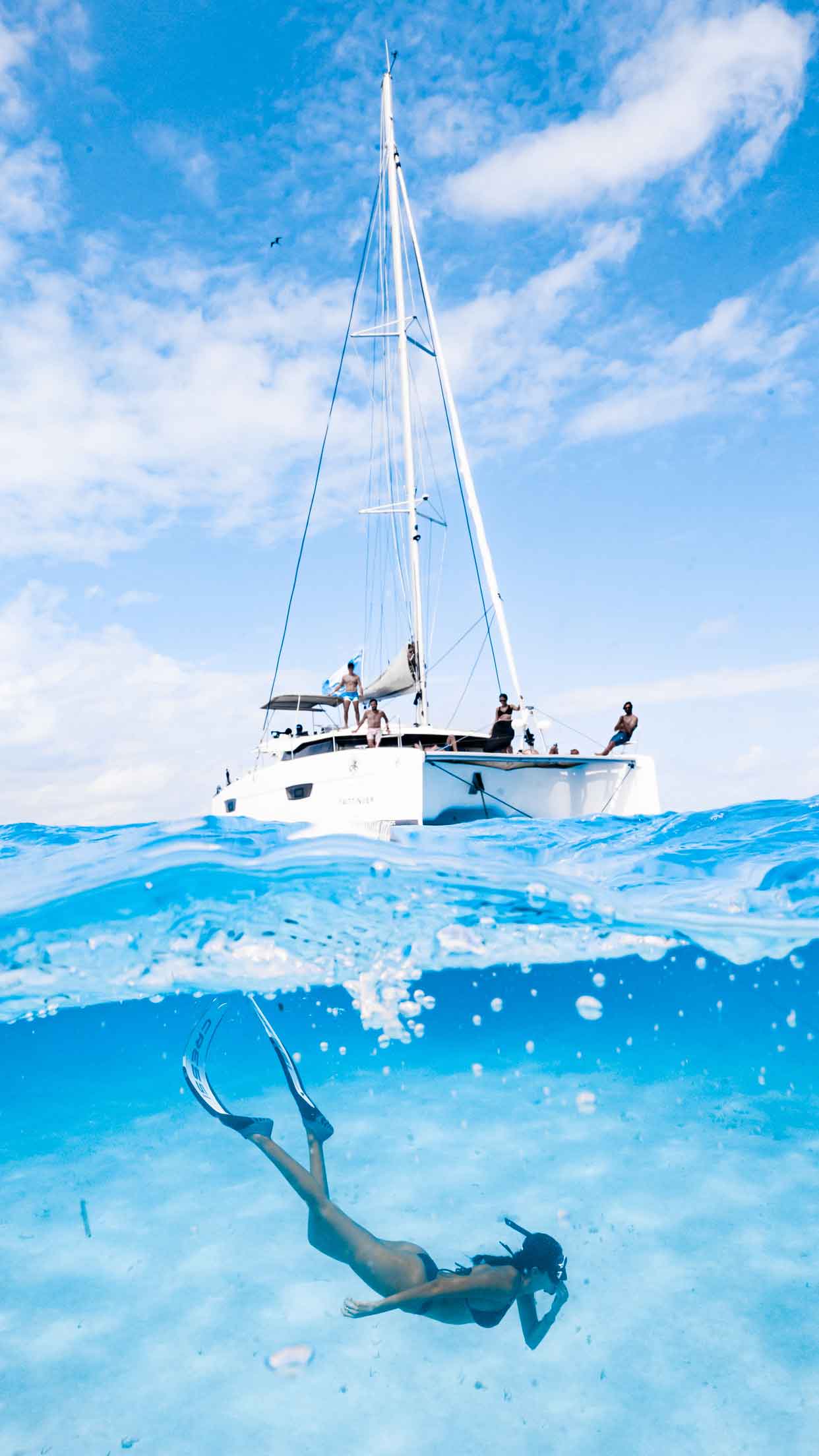 ⛵ Isla Mujeres Luxury Catamaran Tour from Cancun | Cancun Sailing